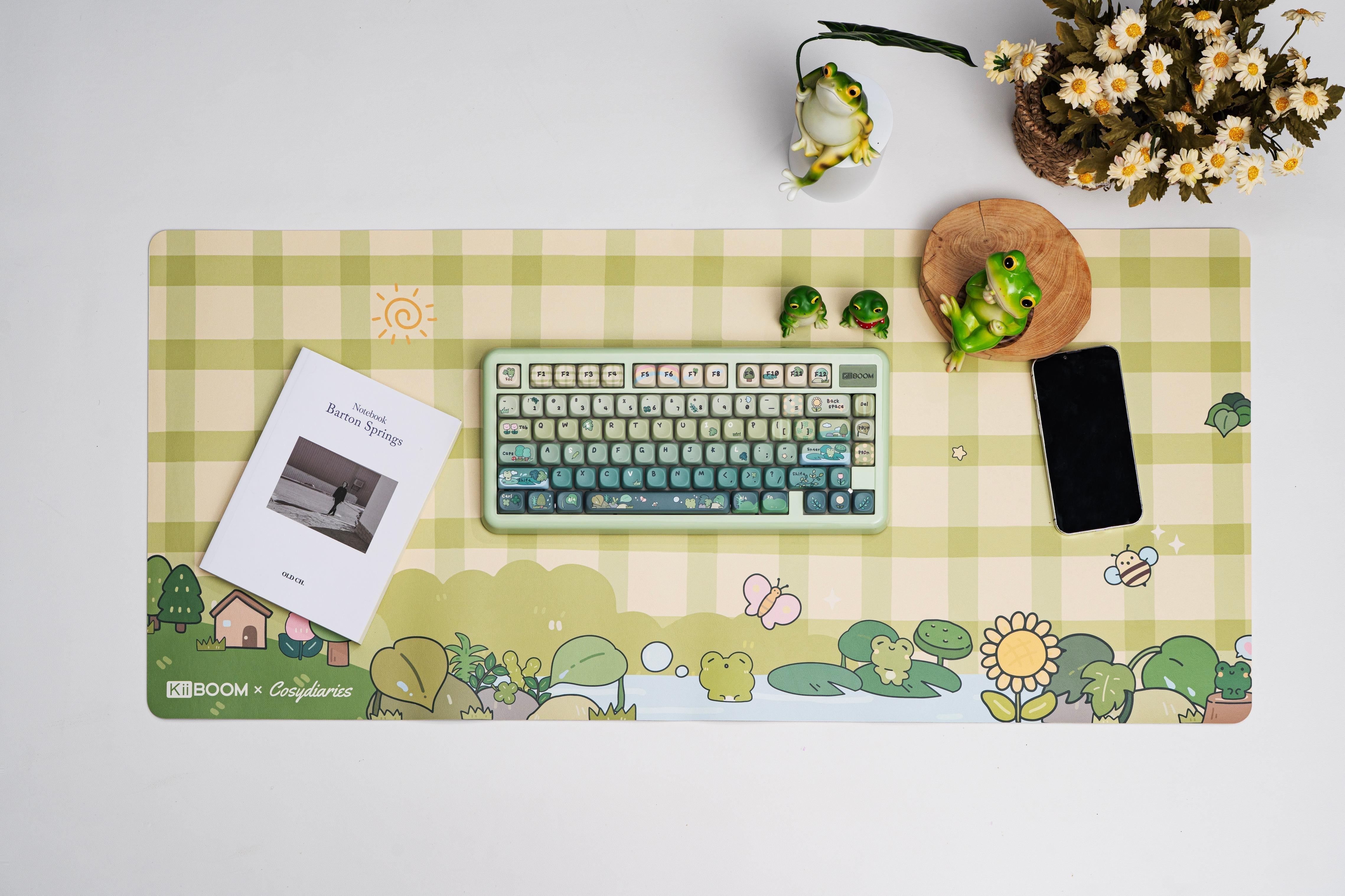 🐸 Bring Cozy Charm to Your Desk with the Rainy Froggy Day Desk Mat ...